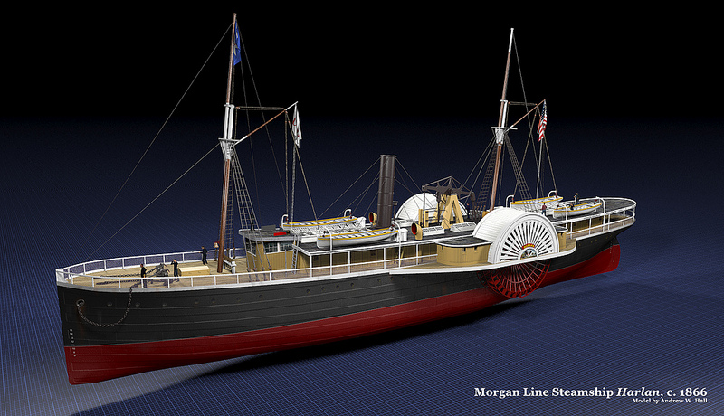 Aye Candy: Morgan Line Steamship Harlan, 1866 | Dead Confederates, A ...