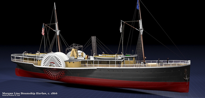 Aye Candy: Morgan Line Steamship Harlan, 1866 | Dead Confederates, A ...